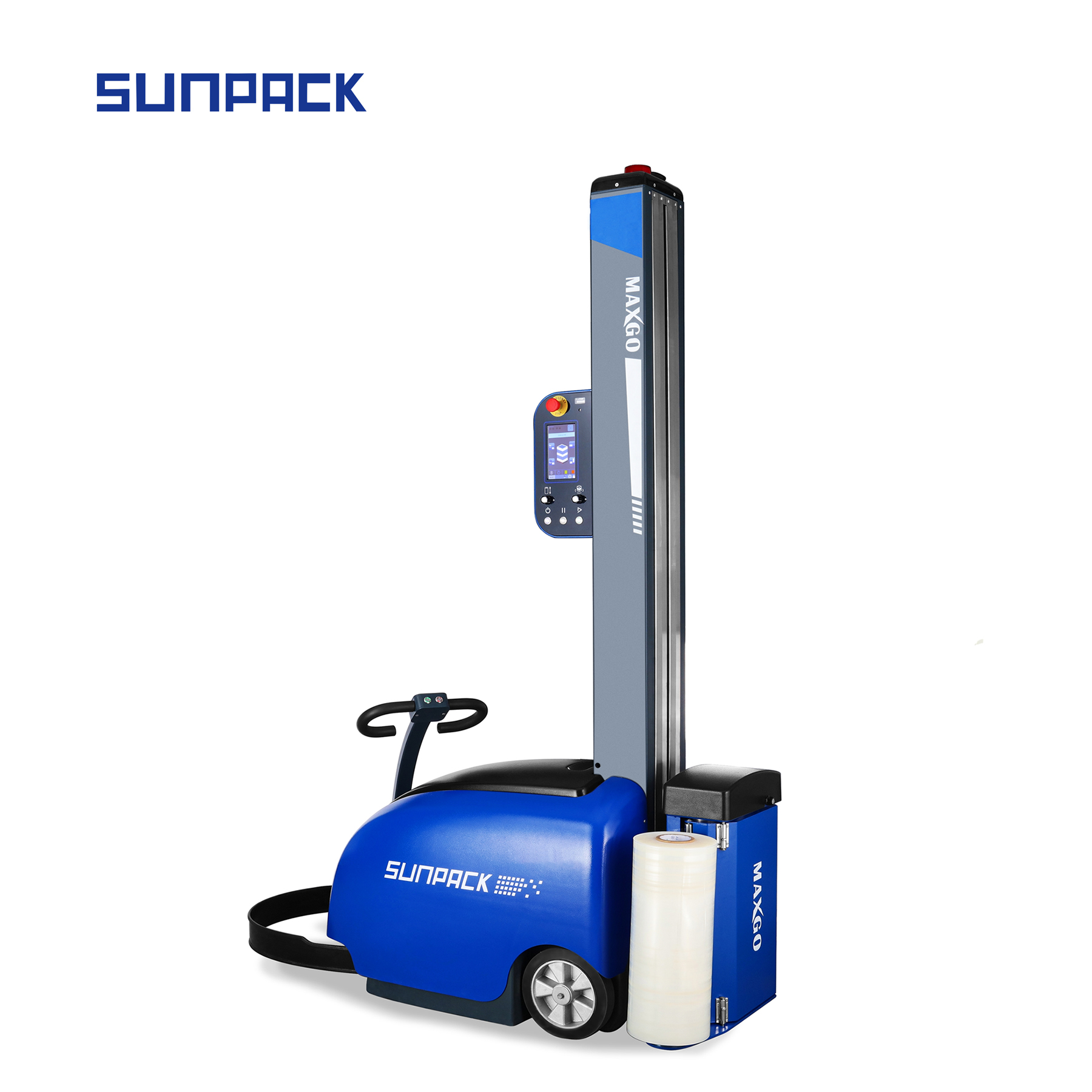 Sunpack Paper banding machineMaxgo Robotic stretch wrapping machine