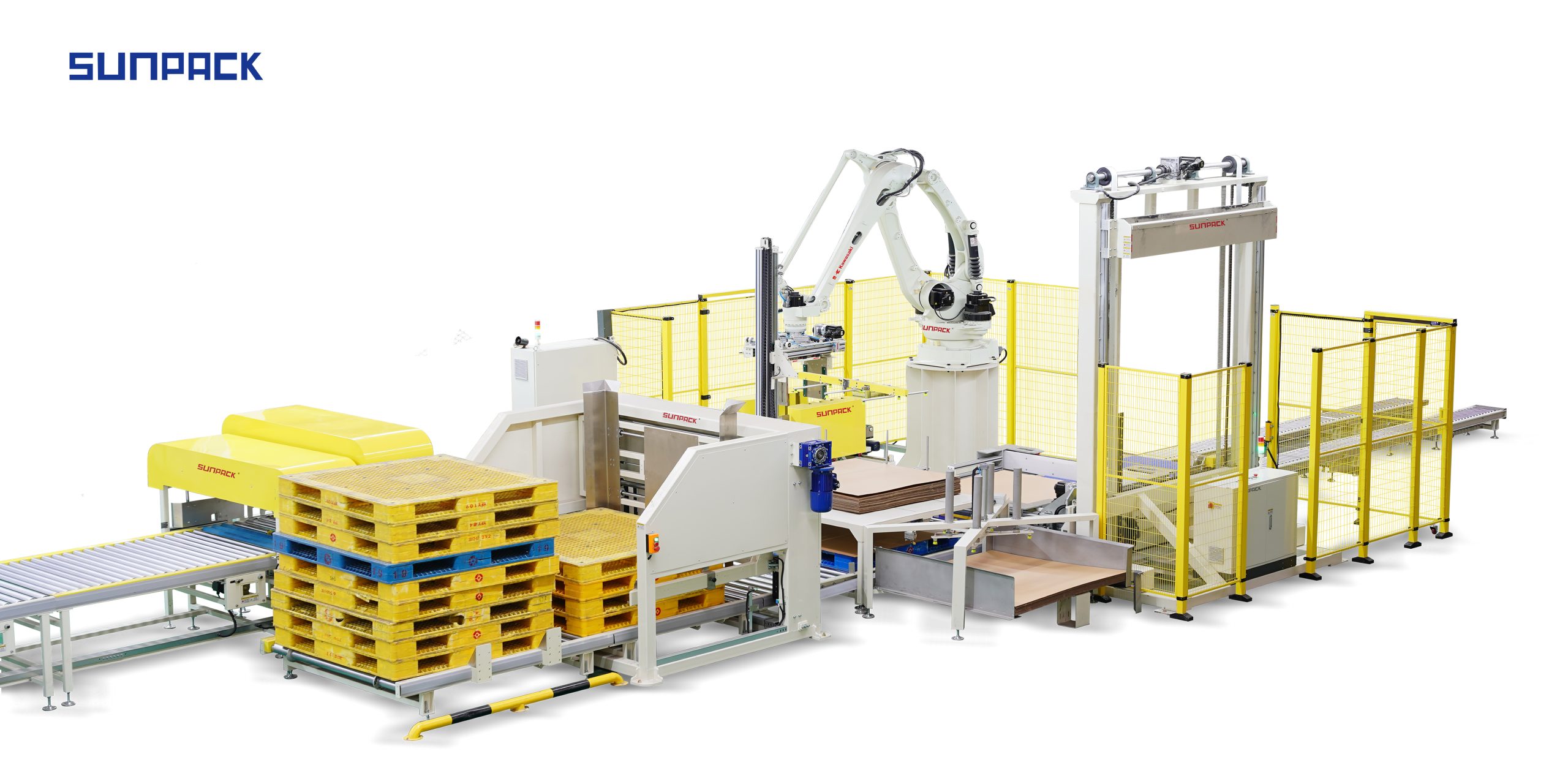 Sunpack Paper banding machineESTUN ROBOT CORRUGATED LINE