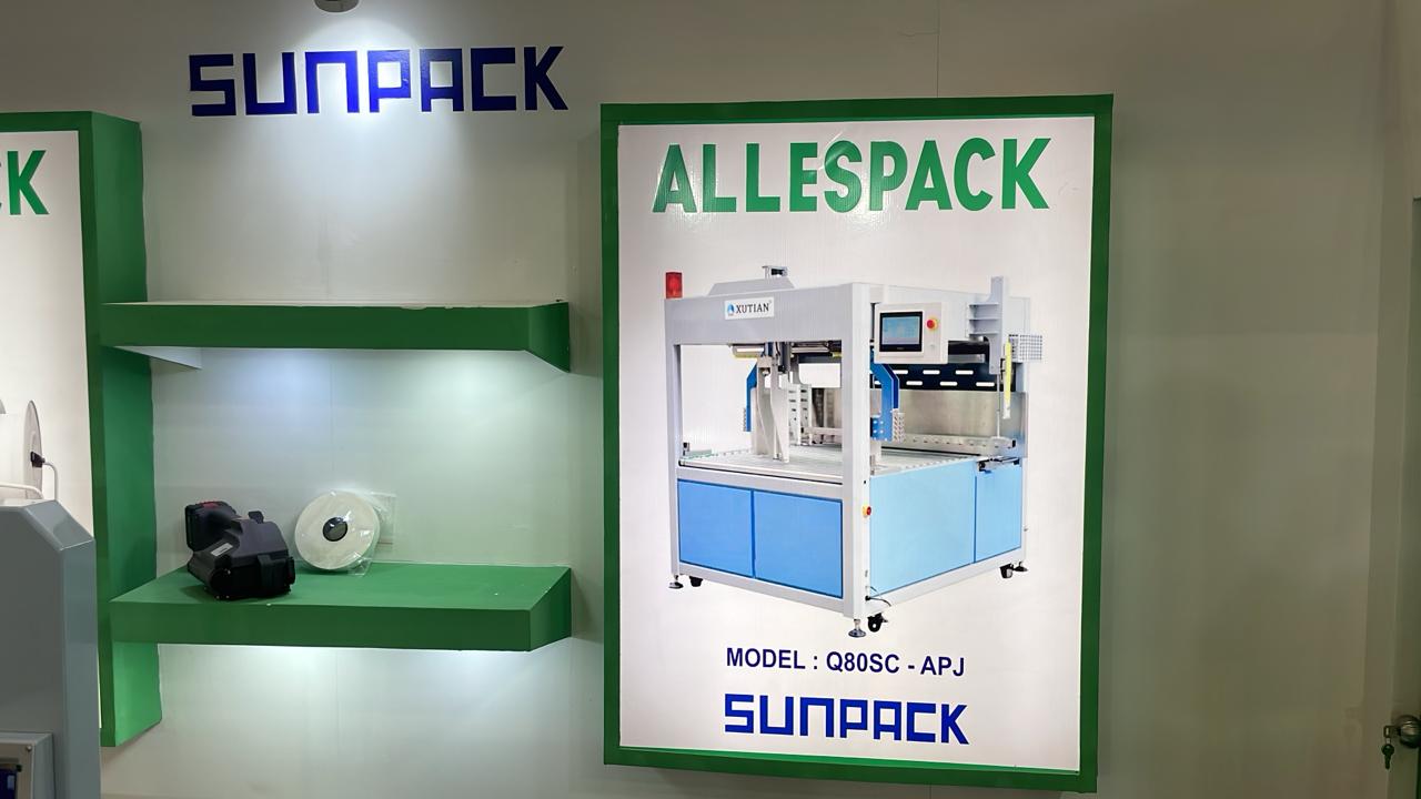 Sunpack Paper banding machineSunpack Allespack corru pack india print ...