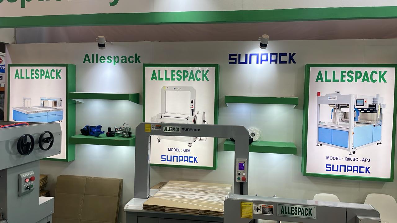 Sunpack Paper banding machineSunpack Allespack corru pack india print ...