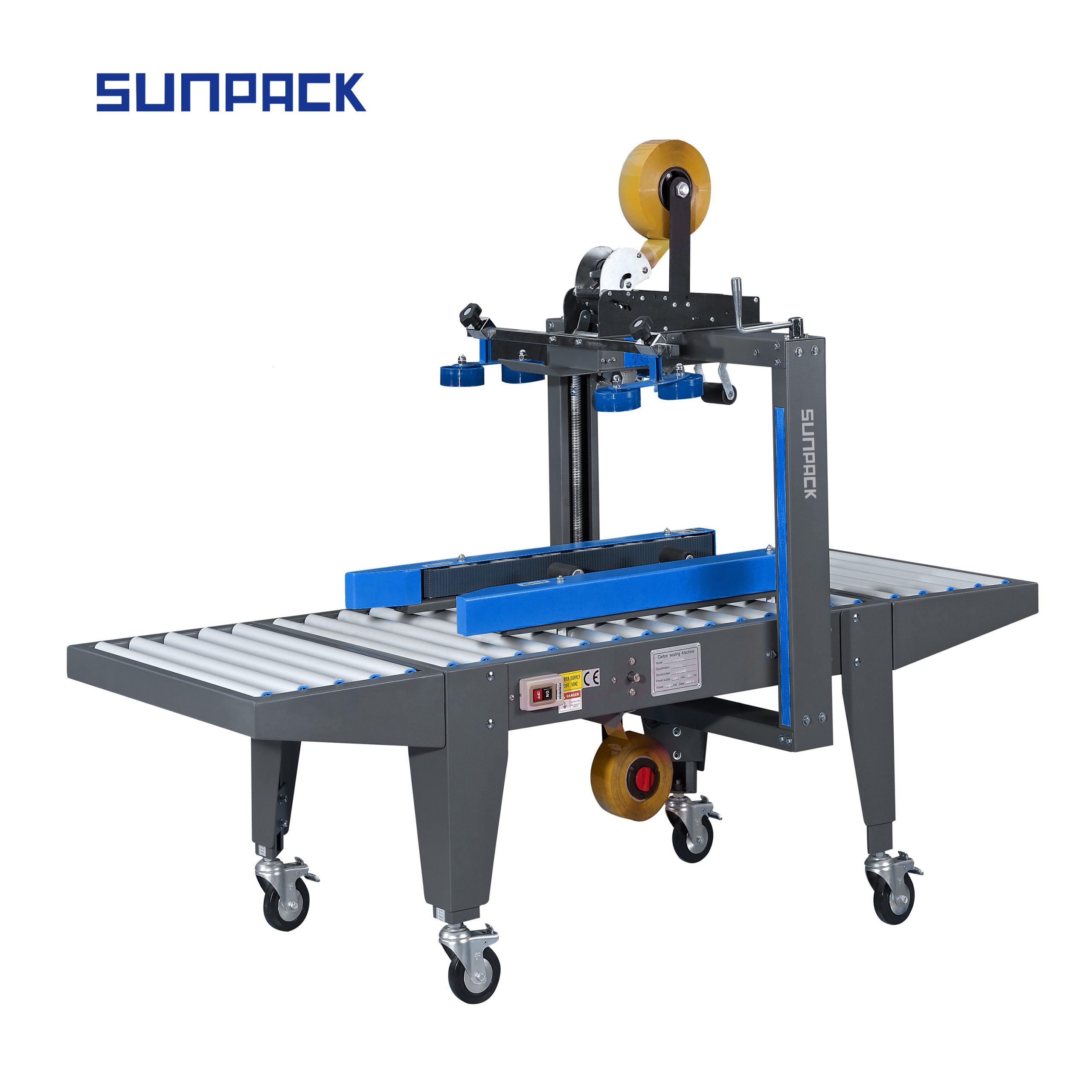 Sunpack Paper banding machineXT-553RL Side belts driving carton sealer ...