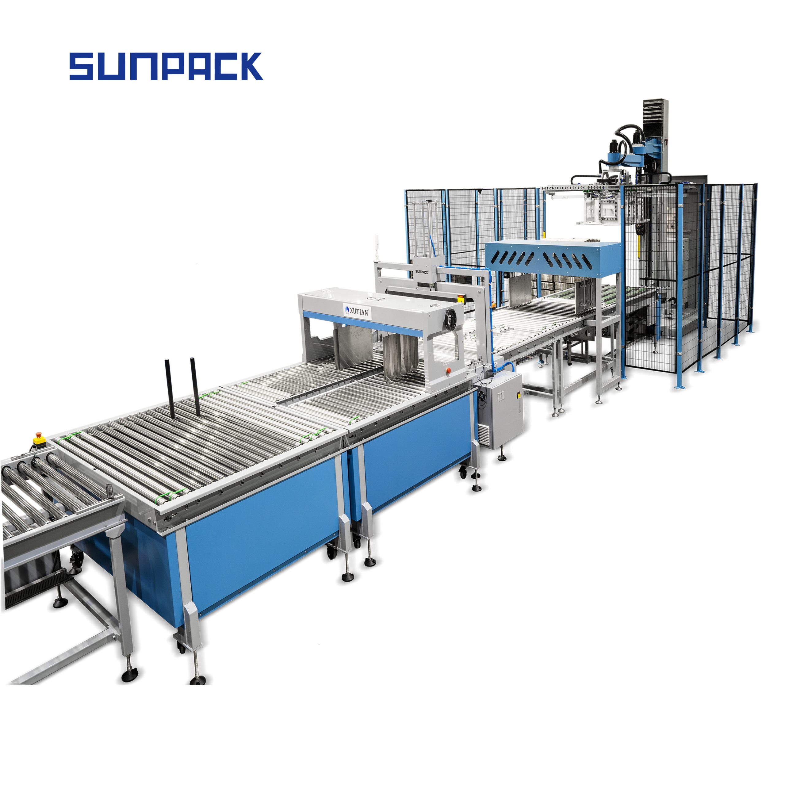 Sunpack Paper banding machineFully automatic squairng and strapping and ...